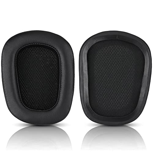 JULONGCR G935 Replacement Earpads G933 Ear Pads G633 Parts Cushions Cups Muffs Covers Compatible with Logitech G635 G633 G533 G435 G433 G933 G935 G231 Wireless Gaming Headset. (Protein Leather)