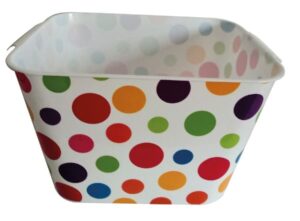 blue canyon plastic storage box polka dot design