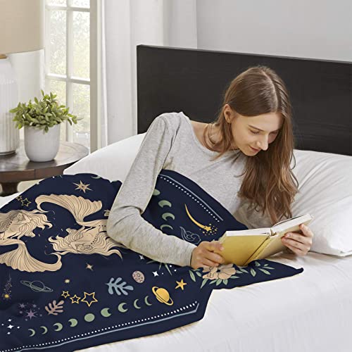 Muxuten Pisces Gifts Blanket 60"x50" - Pisces Gifts Women - Pisces Zodiac Gifts - Gifts for Pisces Women - Pisces Birthday Gifts - Astrology Gifts for Women - Zodiac Gifts,Constellation Horoscope Gift