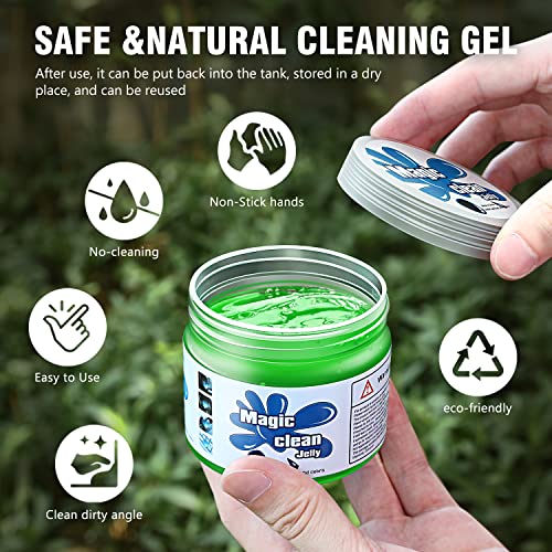 DNA MOTORING TOOLS-00255 Car Cleaning Jelly Auto Detailing Tool Universal Car Clean Gel Auto Interiors Home & Office Electronics Cleaning,Green