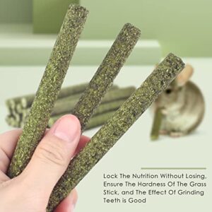 ERKOON 26Pcs Timothy Hay Sticks, Chinchilla Treats, Chew Toys for Teeth for Bunnies Guinea Pigs Gerbil