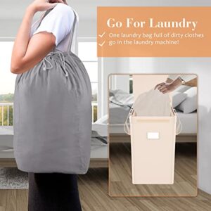 Large Laundry Hamper with Lid - Collapsible Dirty Clothes Hamper with Removable Bag and Handles, Laundry Hamper for Clothes & Toy Storage,Tall Laundry Hamper for Bathroom Bedroom Dorm Room Essentials