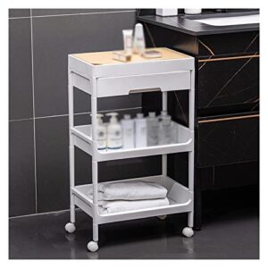 eyhlkm kitchen storage basket trolley home storage rack wheel storage rack for bathroom (color : a, size : 40cm*68cm)