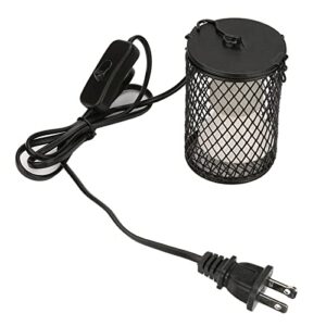 bird heat lamp, 100w ceramic heat emitter heater lamp bulbs with power switch & anti biting hanging hook design for pet brooder coop chicken lizard snake aquarium (us plug 110 to 120v)(black)