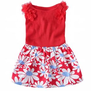 clothes cute pet print skirt breathable summer sleeveless shirt comfortable dog shirt breathable dog