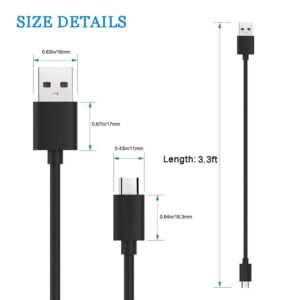 Toxaoii Micro USB Charging Cable Compatible with Beats by Dr Dre Studio Solo 3 2 2.0 Powerbeats 3 2 Wireless Headphone Earphone, Pill 2.0 Speakers(3.3FT)