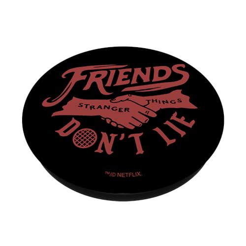 Stranger Things Friends Don't Lie Text Handshake PopSockets Standard PopGrip