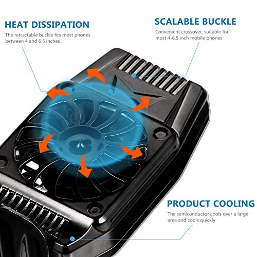 Mikikit 3pcs Single Streaming Live Radiator: Fan Cellphone Cell Mobile Cooler Phone Cooling Games Silent Semiconductor Universal Gaming Tablet for Radiator Rechargeable Play