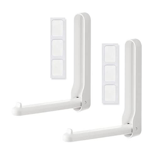 Door Hanger Organizer for Closet,Hanger Organizer Stacker,2 Pack White,Comes with 6 Pieces of Non-Marking Stickers,Sticker in Closet, Wall,Space Saver,Laundry Hanger Stacker Organizer Stand Plastic