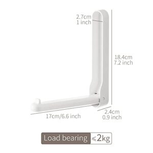 Door Hanger Organizer for Closet,Hanger Organizer Stacker,2 Pack White,Comes with 6 Pieces of Non-Marking Stickers,Sticker in Closet, Wall,Space Saver,Laundry Hanger Stacker Organizer Stand Plastic