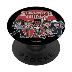 stranger things group shot cartoons popsockets standard popgrip