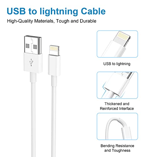 YBMTIGICS USB A to Lightning Charger Cable 3FT 4 Pack Fast Charging Cord