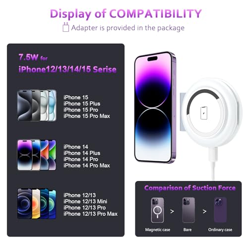 UCOMX Nano Mini Magnetic 2 in 1 Wireless Charger,Traveler Wireless Folding Charging Station,Compatible for iPhone 12/13/14/15 Pro Max,AirPods Pro,iWatch Ultra,Travel Charger for Multple Devices