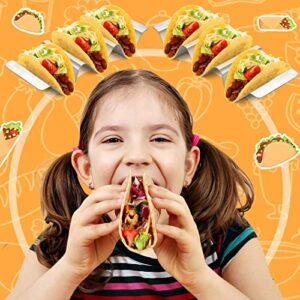 10 Pieces Taco Holders Stainless Steel Taco Stand Taco Tray Taco Shell Holder Rack, Holds Up to 3 Tacos, Keeping Shells Upright, Safe for Oven, Baking, Dishwasher and Grill