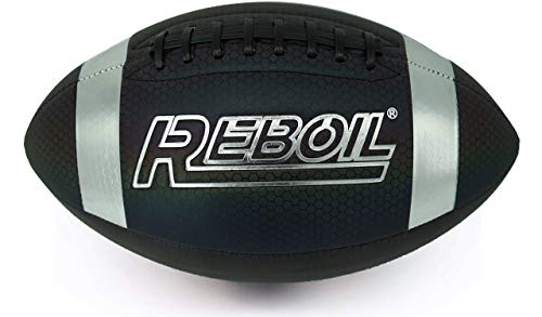 REBOIL Holographic Glowing Football–Light Up with Camera Flash–Advance Reflective Composite Leather - HoloHoops Gifts Toys for Outdoor Night Game–Official Size. (Size 7)