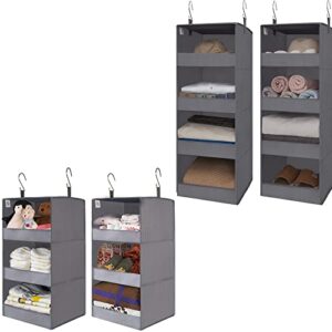 granny says bundle of 2-pack hanging clothing organizer & 2-pack hanging storage shelves