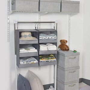 GRANNY SAYS Bundle of 2-Pack Hanging Clothing Organizer & 2-Pack Hanging Storage Shelves