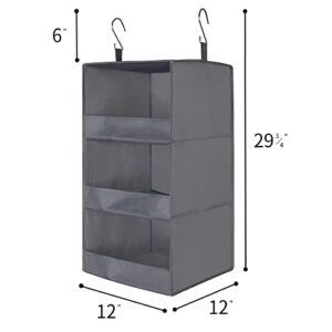 GRANNY SAYS Bundle of 2-Pack Hanging Clothing Organizer & 2-Pack Hanging Storage Shelves