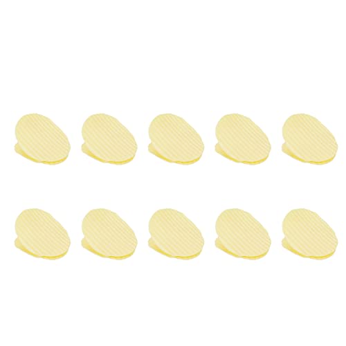 Coshar 10Pcs Potato Chip Shape Clip Sealing Food Clips Plastic Clips for Snack Kitchen Storage Paper Positioning Clip Photo File Clamps (Round)