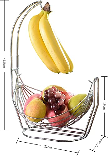 W Home Jiallo Silver Fruit basket with Banana Hanger (Banana_S)