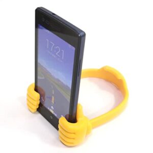 DOITOOL 6Pcs Thumbs Up Cell Phone Stands, Adjustable Mobile Smartphone Holder, Flexible Cellphone Tablet Computer Display Stand for Home Office (Random Color)