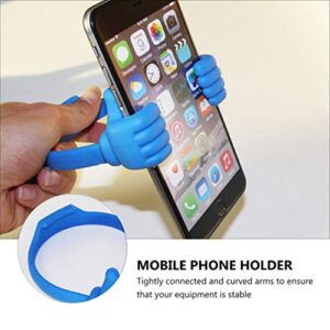 DOITOOL 6Pcs Thumbs Up Cell Phone Stands, Adjustable Mobile Smartphone Holder, Flexible Cellphone Tablet Computer Display Stand for Home Office (Random Color)