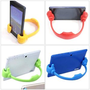 DOITOOL 6Pcs Thumbs Up Cell Phone Stands, Adjustable Mobile Smartphone Holder, Flexible Cellphone Tablet Computer Display Stand for Home Office (Random Color)