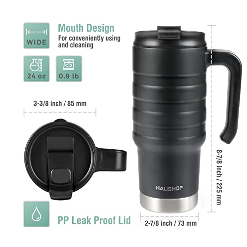 HAUSHOF 24 oz Travel Mugs, 2 Pieces