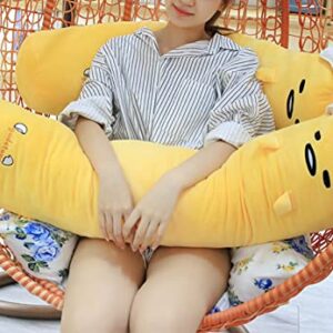 Vickstco The Lazy Cute Egg Soft Long Throw Sleeping Pillow Lifelike Cartoon Pillows Home Decor