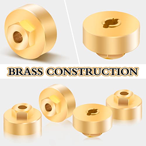 OGRC 4PCS Brass Wheel Weights 28g Wheel Weights with 8mm Hex Extended Adapter for Axial SCX24 C10 Jeep JLU Gladiator Bronco Deadbolt RC Crawler Car - 7g/pc