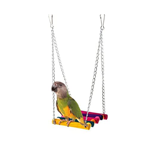 Mipcase Bird Cage Accessories Bird Parakeet Toys, 7pcs Budgie Toys Swing Hanging Parrot Chewing Toy Birds Cage Toy Budgie Accessories for Case Parakeets, Parrots, Budgie