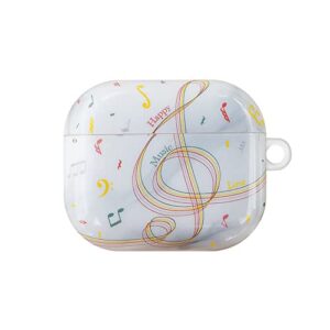 euvip cute cartoon note mechanical fall proof imd headset case compatible with airpods pro 3 2/1 protective case for men, women and girls (airpods pro,music notation)