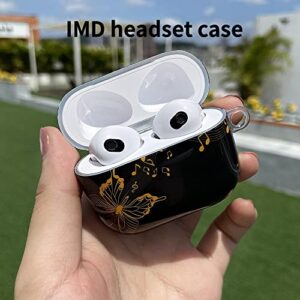 EUVIP Cute Cartoon Note Mechanical Fall Proof IMD Headset case Compatible with AirPods Pro 3 2/1 Protective case for Men, Women and Girls (AirPods Pro,Music Notation)