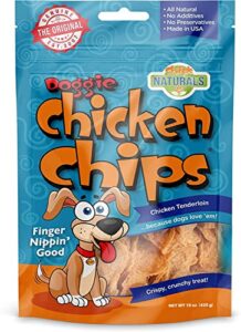 all natural chicken chips- dog treats made with usa sourced chicken (large- 15 oz bag)