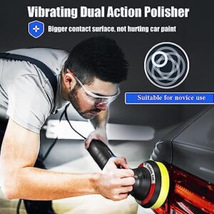 RAYBAO Polisher Novice Friendly, 6inch Car Buffer Polisher 6 Speeds & 2000-6400OPM Dual Action Orbital Polisher More Secure for Car Detailing, Random Polisher Kit for Car Polishing Waxing