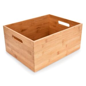 prosumer's choice bamboo storage box - bamboo box storage for kitchen, living room, bathroom, office - arts & crafts container caddy basket - home decor & organization accessories 14"l x 11"w x 6"h