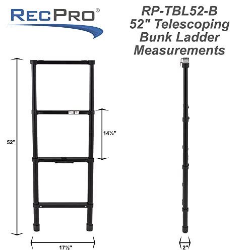 RecPro RV Telescoping Bunk Ladder 52" | Mounting Brackets Included | Made in USA