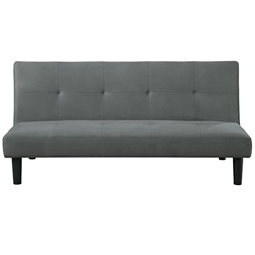 Lifestyle Solutions Erlanger Convertible Sofa, Dark Grey