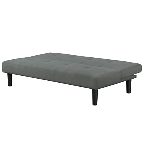 Lifestyle Solutions Erlanger Convertible Sofa, Dark Grey