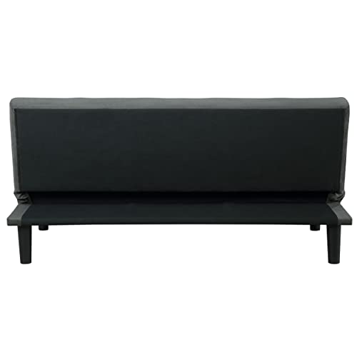 Lifestyle Solutions Erlanger Convertible Sofa, Dark Grey