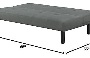 Lifestyle Solutions Erlanger Convertible Sofa, Dark Grey