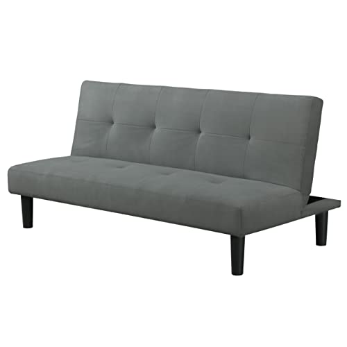 Lifestyle Solutions Erlanger Convertible Sofa, Dark Grey