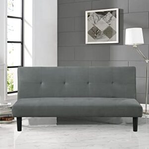 Lifestyle Solutions Erlanger Convertible Sofa, Dark Grey