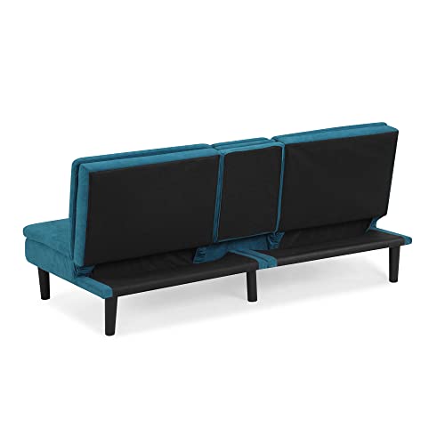 LifeStyle Solutions Parsons Convertible Sofa, Teal