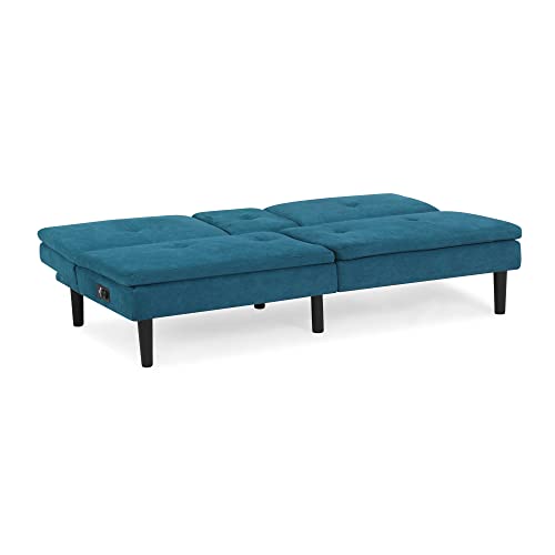 LifeStyle Solutions Parsons Convertible Sofa, Teal