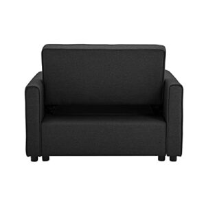 LifeStyle Solutions Convertible Sofa, Charcoal