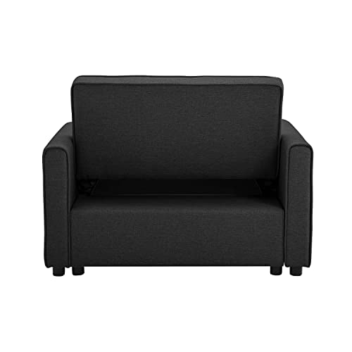 LifeStyle Solutions Convertible Sofa, Charcoal