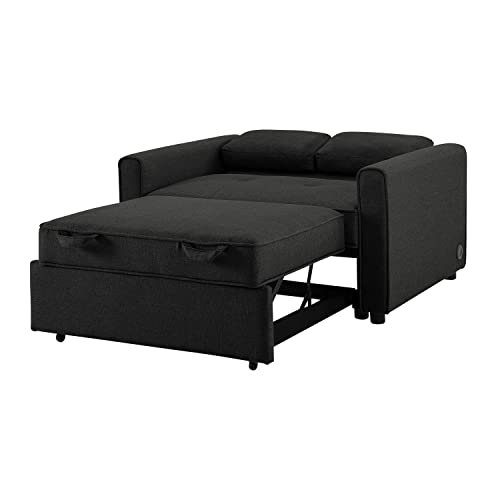 LifeStyle Solutions Convertible Sofa, Charcoal