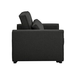 LifeStyle Solutions Convertible Sofa, Charcoal