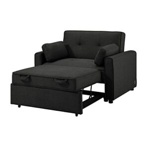 LifeStyle Solutions Convertible Sofa, Charcoal